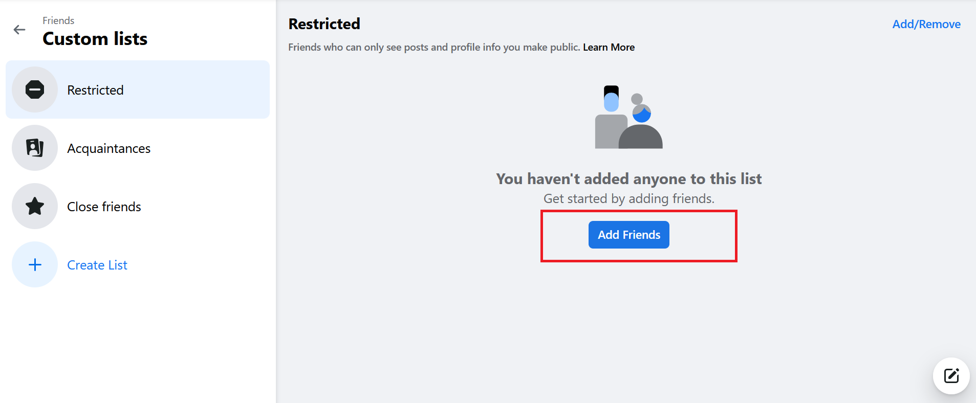 How to Create a Restricted List on Facebook - MambaPost