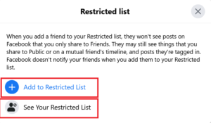 How to Create a Restricted List on Facebook - MambaPost